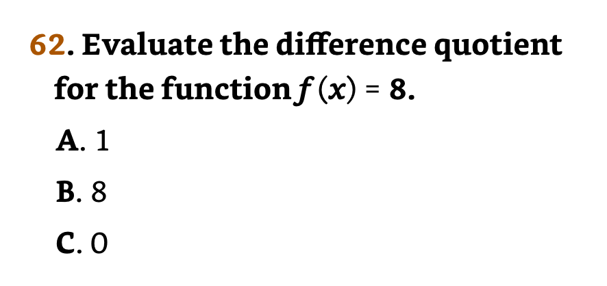 Solved 62. Evaluate the difference quotient for the function | Chegg.com