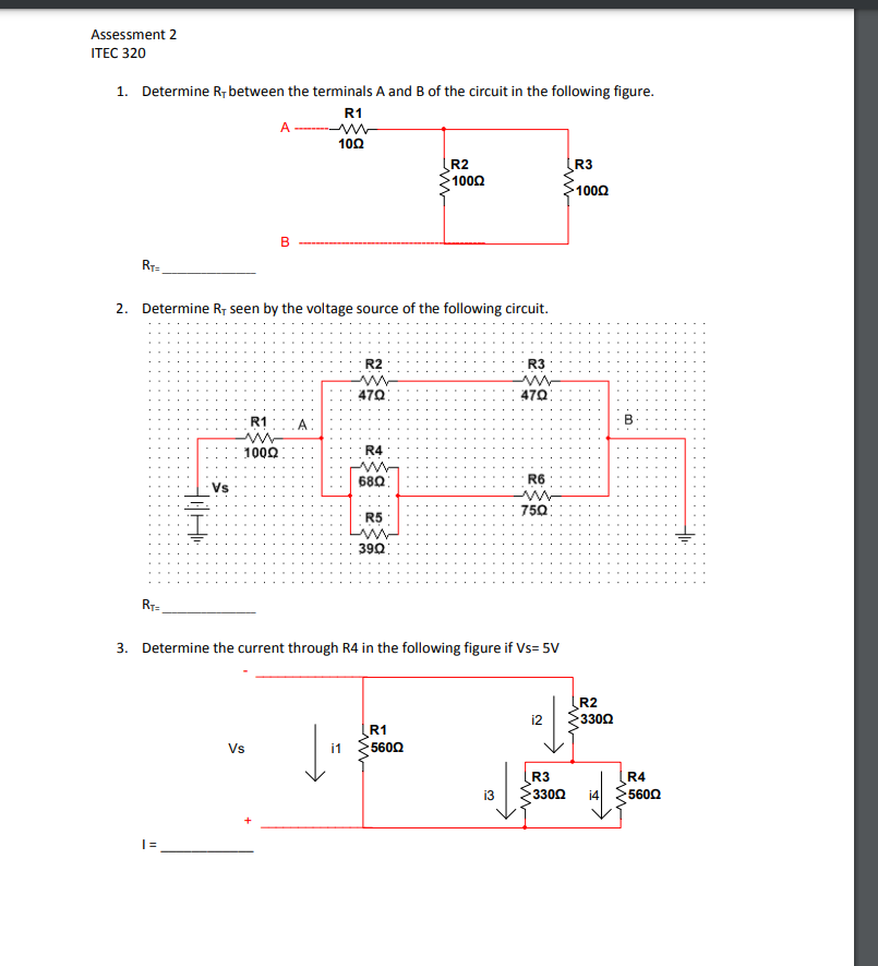 Solved Assessment 2 Itec 320 1 Determine R Between The 