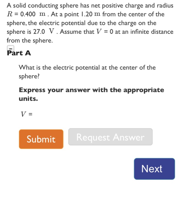 Solved A solid conducting sphere has net positive charge and | Chegg.com