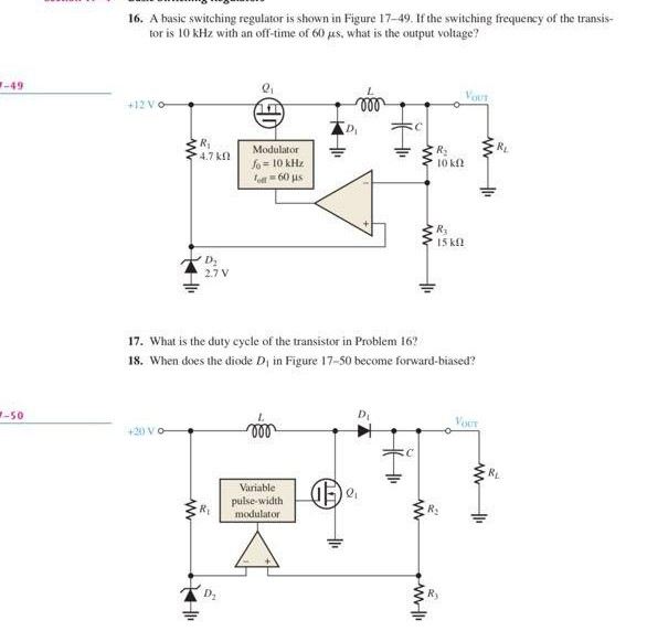 Solved 16. A basic switching regulator is shown in Figure | Chegg.com