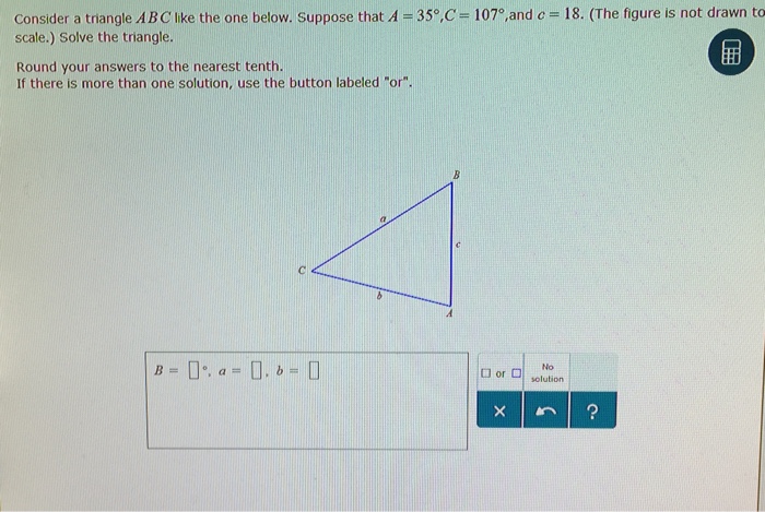 Solved Consider a triangle ABC like the one below. Suppose | Chegg.com