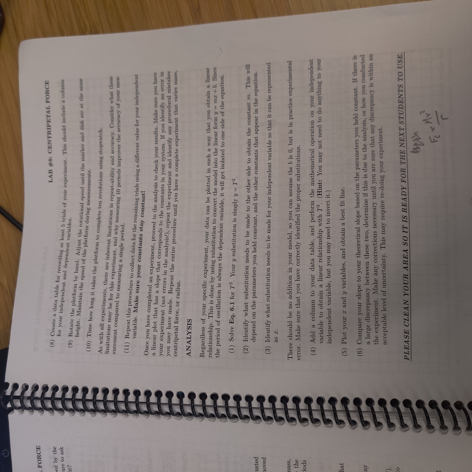 Solved Table 1. Data for five trials of varying mass.ular | Chegg.com