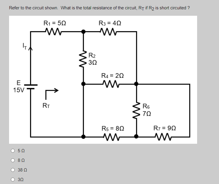 Solved Refer to the circuit shown. What is the total | Chegg.com