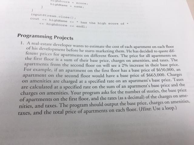 Solved acote соте highName-name: 1 InputStream.close(); cout | Chegg.com