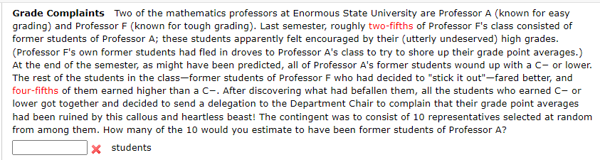 Solved Grade Complaints Two of the mathematics professors at | Chegg.com