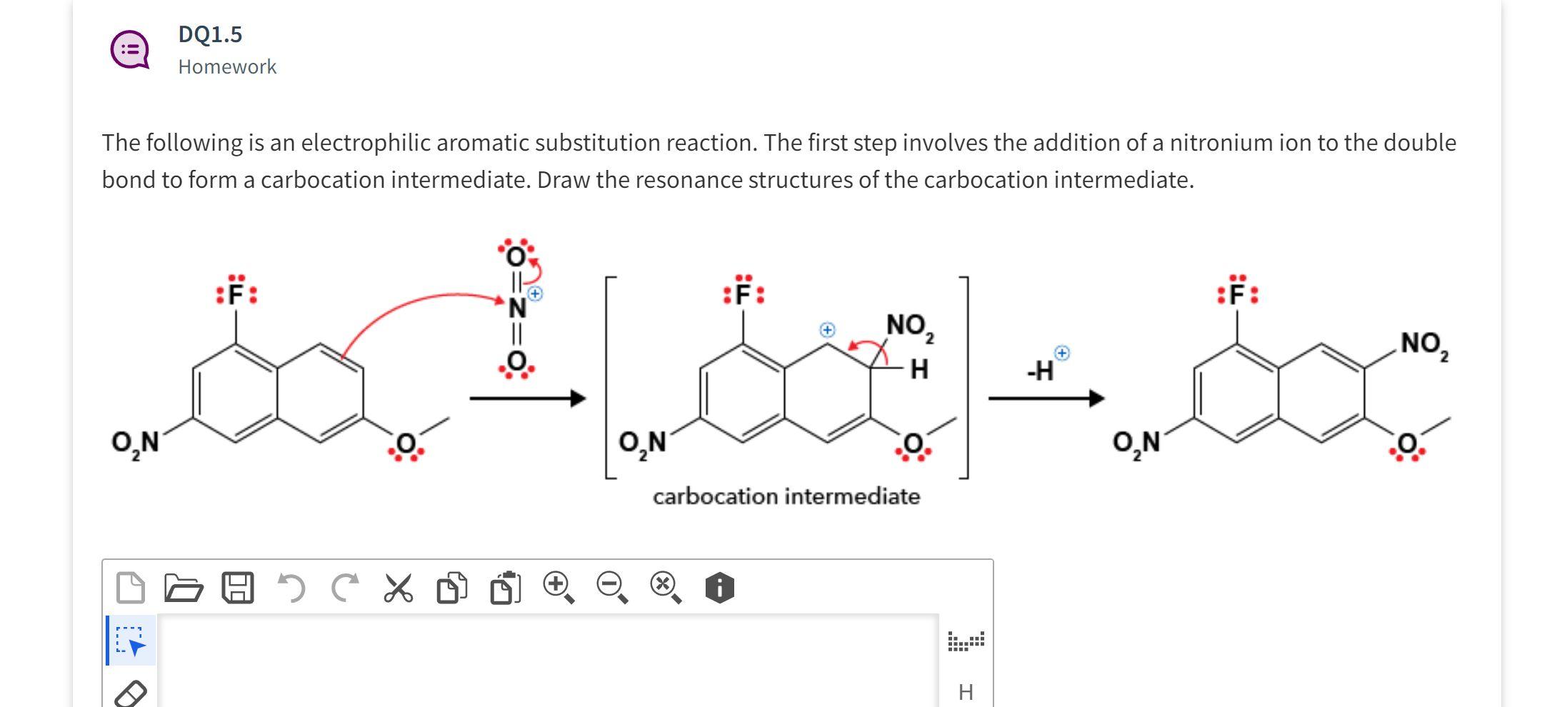 Solved The following is an electrophilic aromatic | Chegg.com