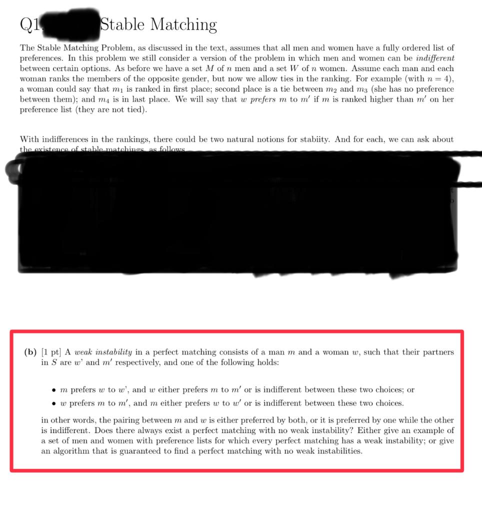Solved 01 Stable Matching The Stable Matching Problem, as | Chegg.com