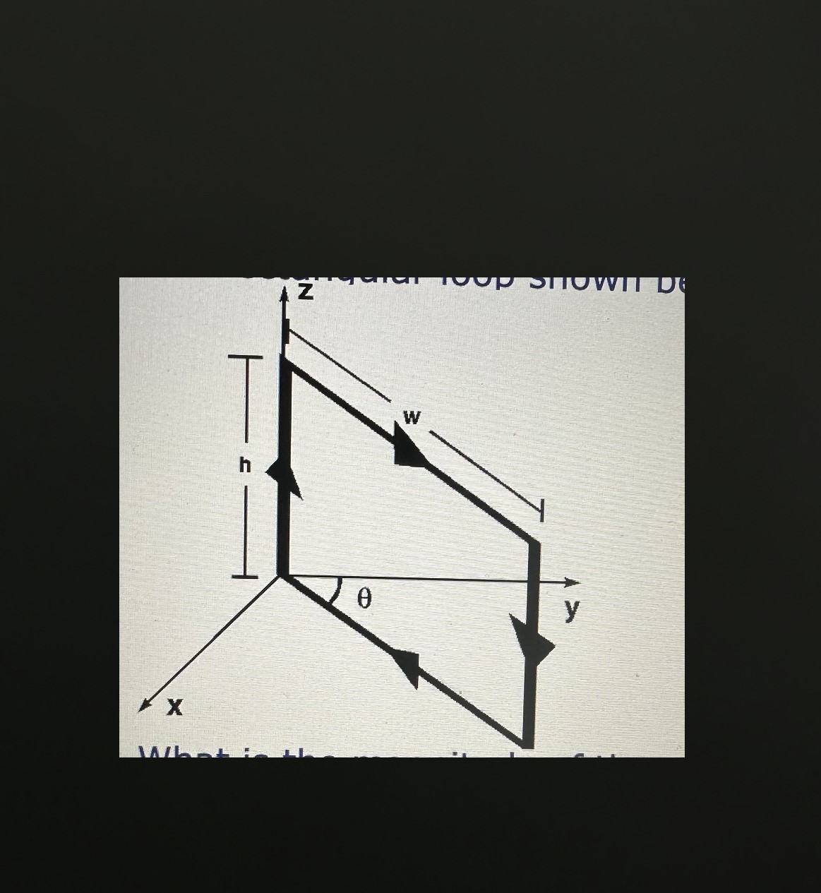 Solved The rectangular loop shown below, carrying the | Chegg.com