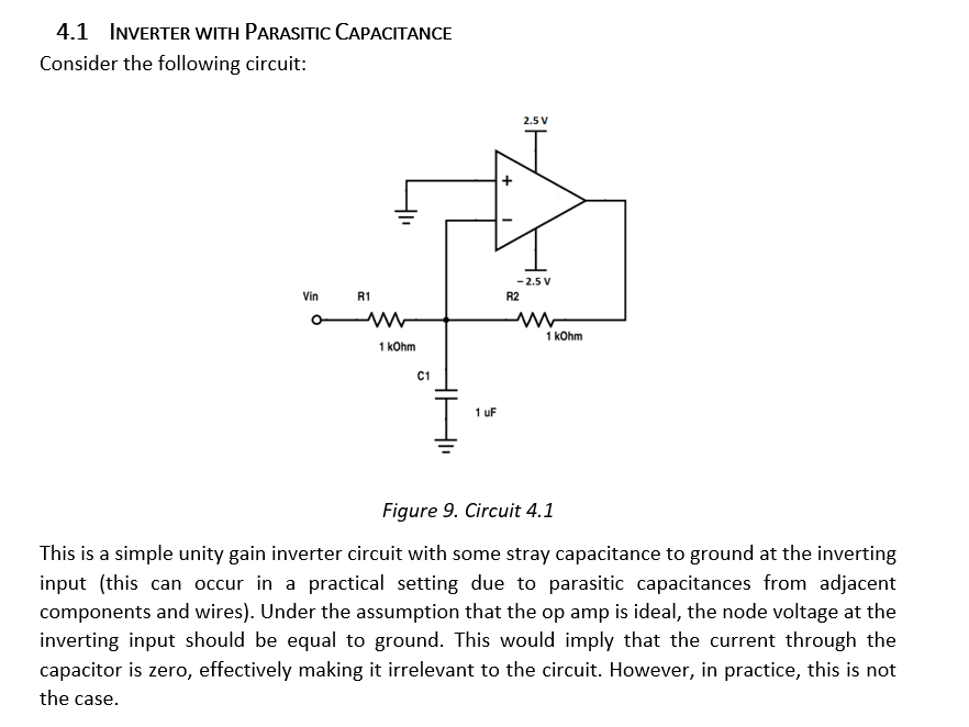 4.1 INVERTER WITH PARASITIC CAPACITANCE Consider the | Chegg.com