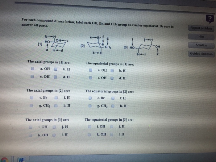 Solved 2 For each compound drawn below, label each OH, Br, | Chegg.com