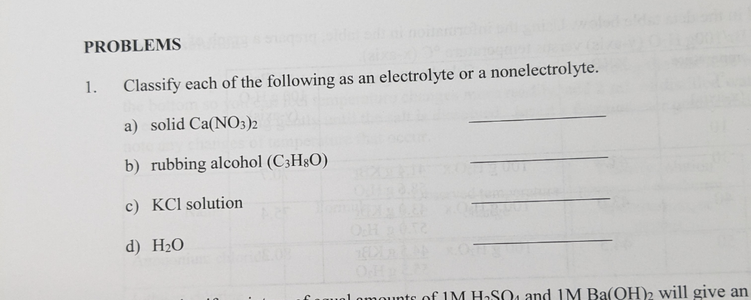 Solved PROBLEMS 1. Classify each of the following as an | Chegg.com