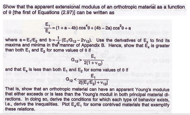 Show that the apparent extensional modulus of an | Chegg.com