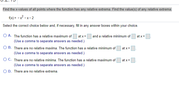 Solved Find the x-values of all points where the function | Chegg.com