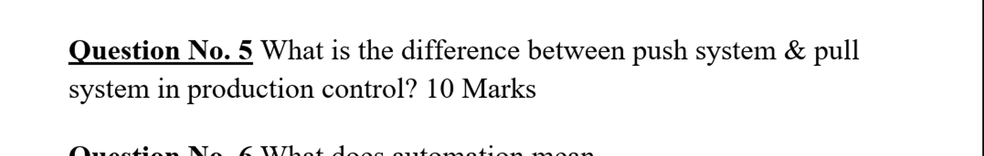 Solved Question No. 5 ﻿What is the difference between push | Chegg.com