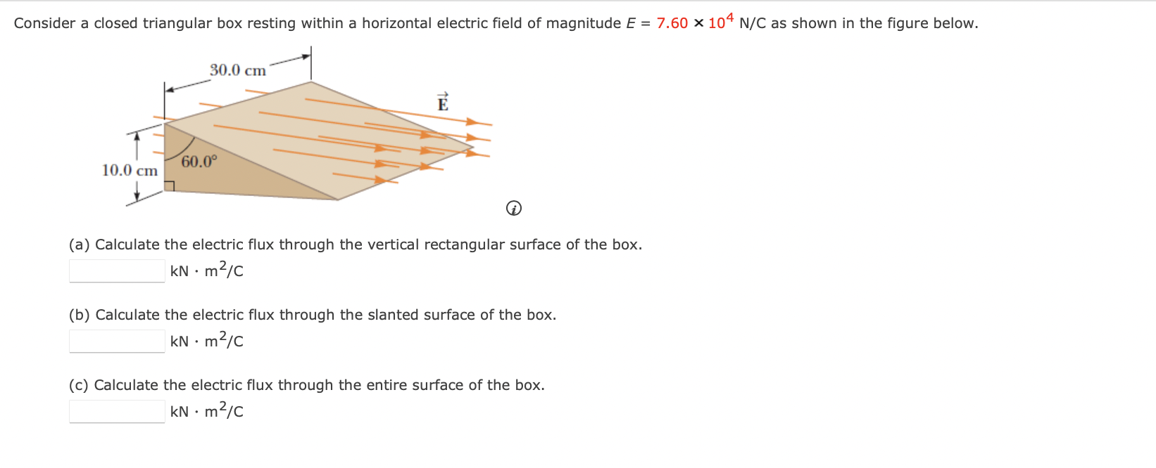 Solved Consider a closed triangular box resting within a | Chegg.com