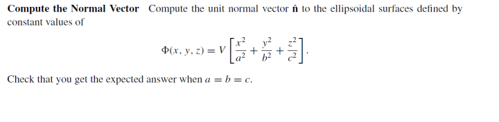 Solved Compute the Normal Vector Compute the unit normal | Chegg.com