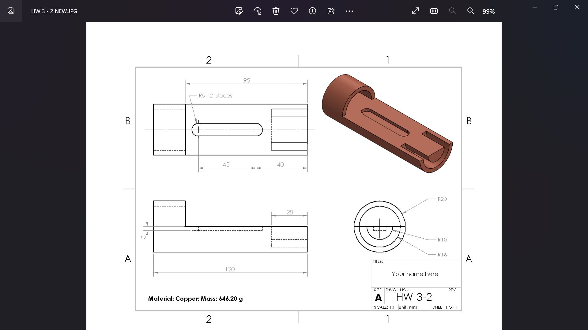 Solved I need help on making this part in solidwork | Chegg.com
