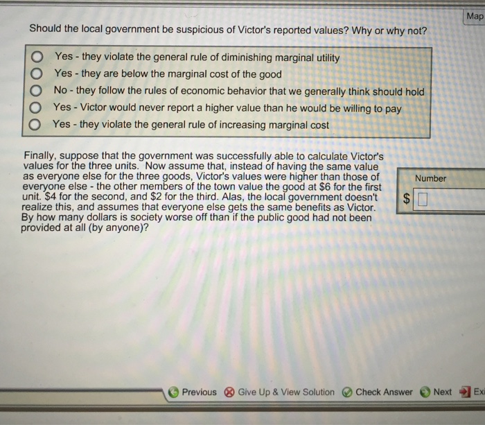 Solved Map This is a three-part question examining a problem | Chegg.com