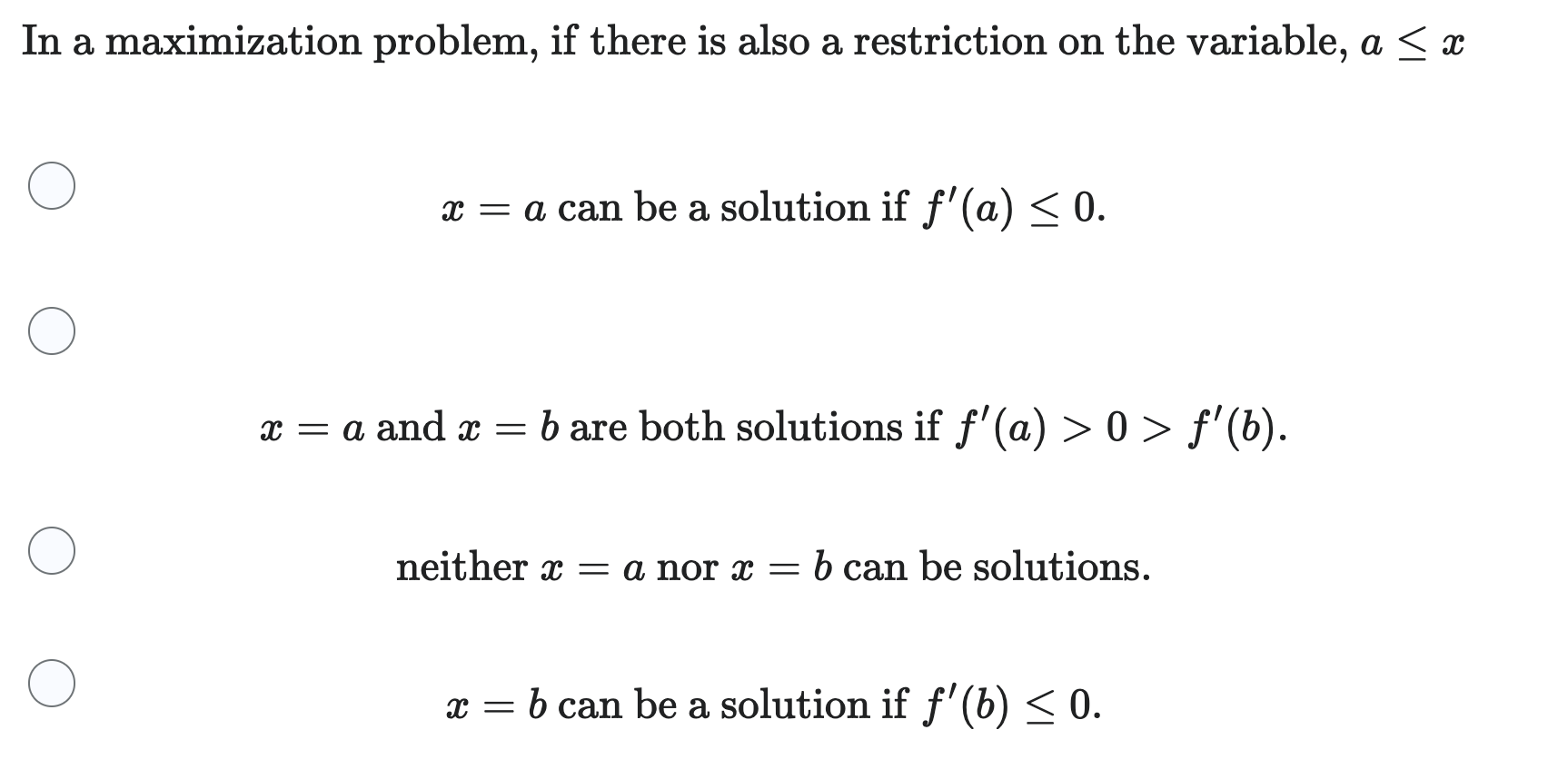 Solved In a maximization problem, if there is also a | Chegg.com