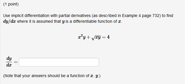 Solved Use implicit differentiation with partial derivatives | Chegg.com
