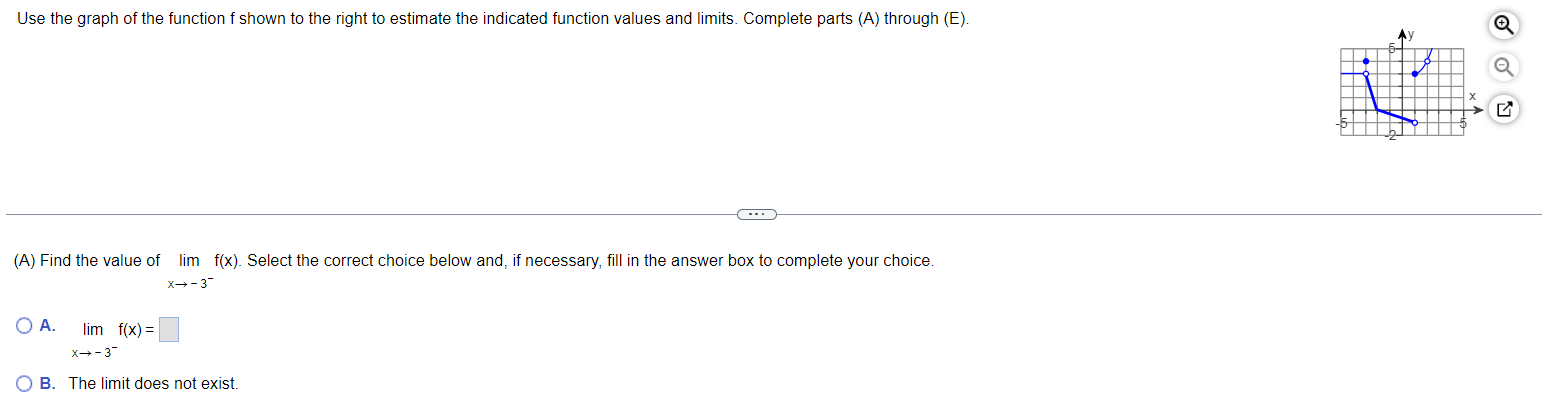 Solved a. Find the limit limx→2−f(x) Select the correct | Chegg.com