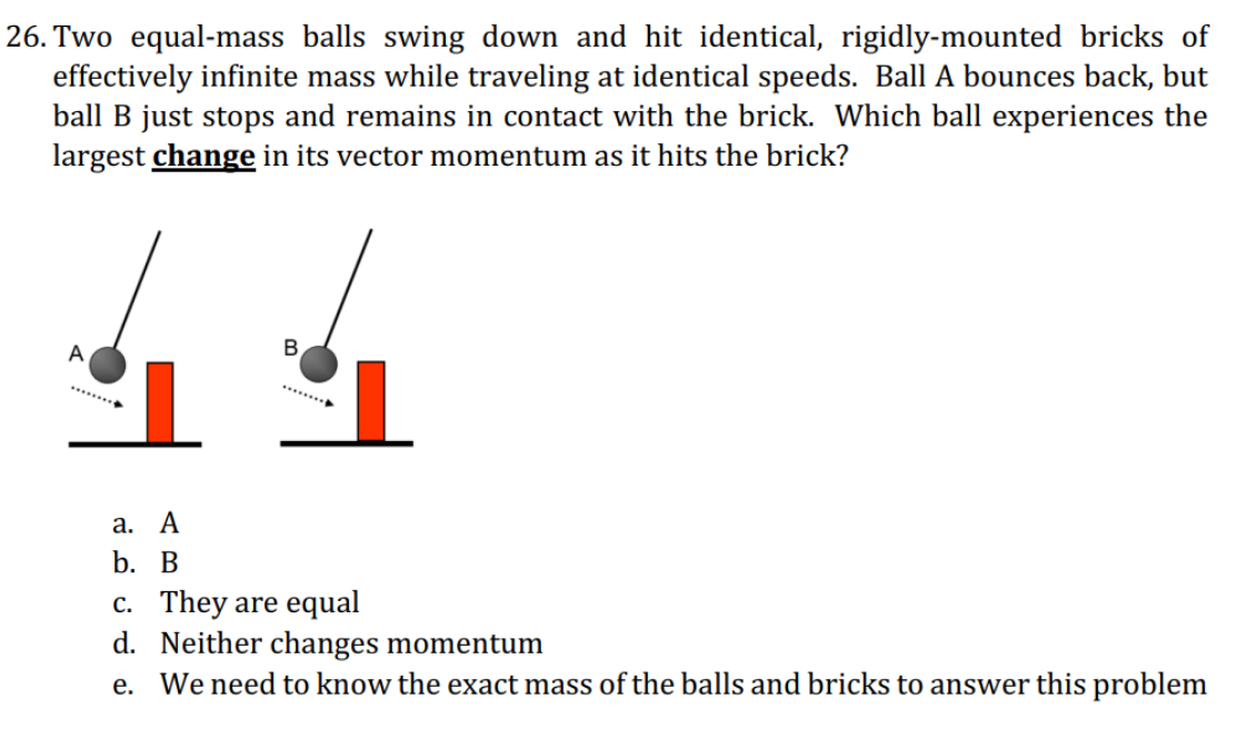 Solved 6. Two equal-mass balls swing down and hit identical, | Chegg.com