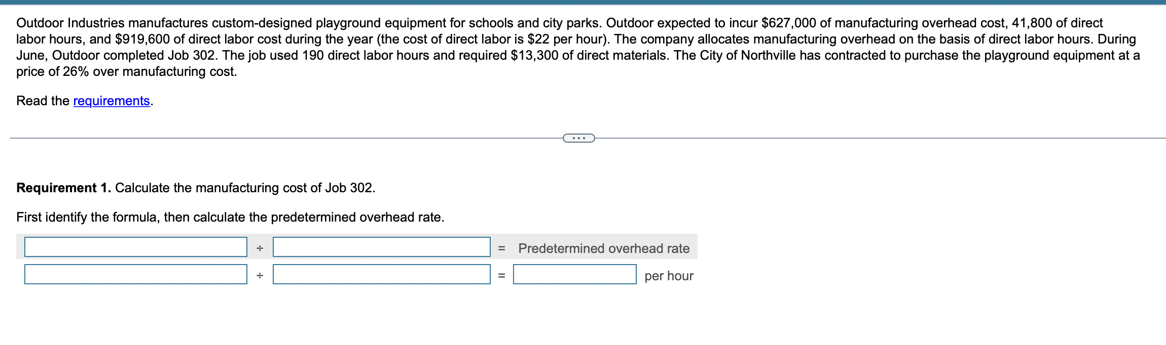 Solved Requirements 1. Calculate the manufacturing cost of | Chegg.com