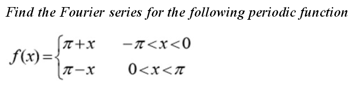 Solved Find the Fourier series for the following periodic | Chegg.com