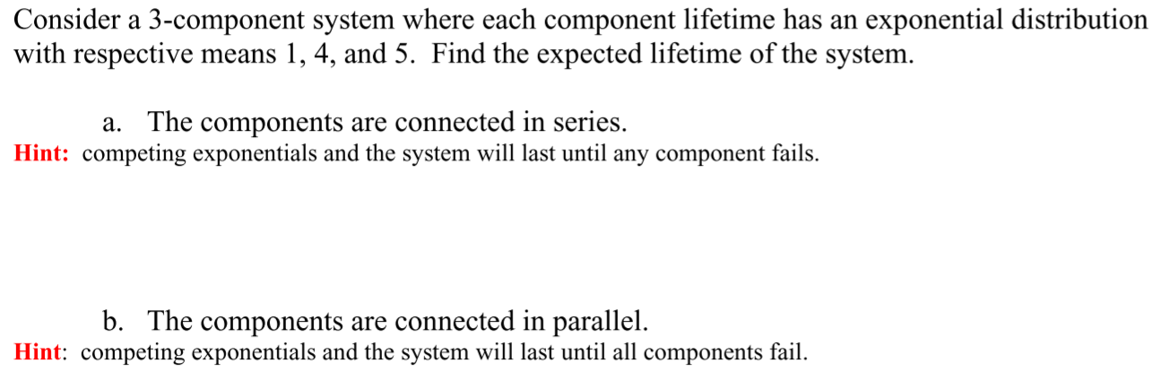 Solved Consider a 3-component system where each component | Chegg.com