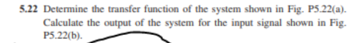 Solved 5.22 Determine the transfer function of the system | Chegg.com