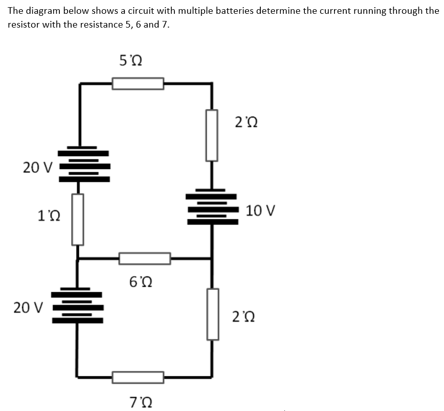 Solved The diagram below shows a circuit with multiple | Chegg.com