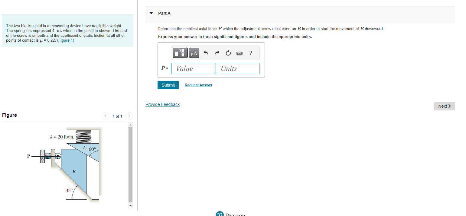 Solved The two blocks used in a measuring device have | Chegg.com