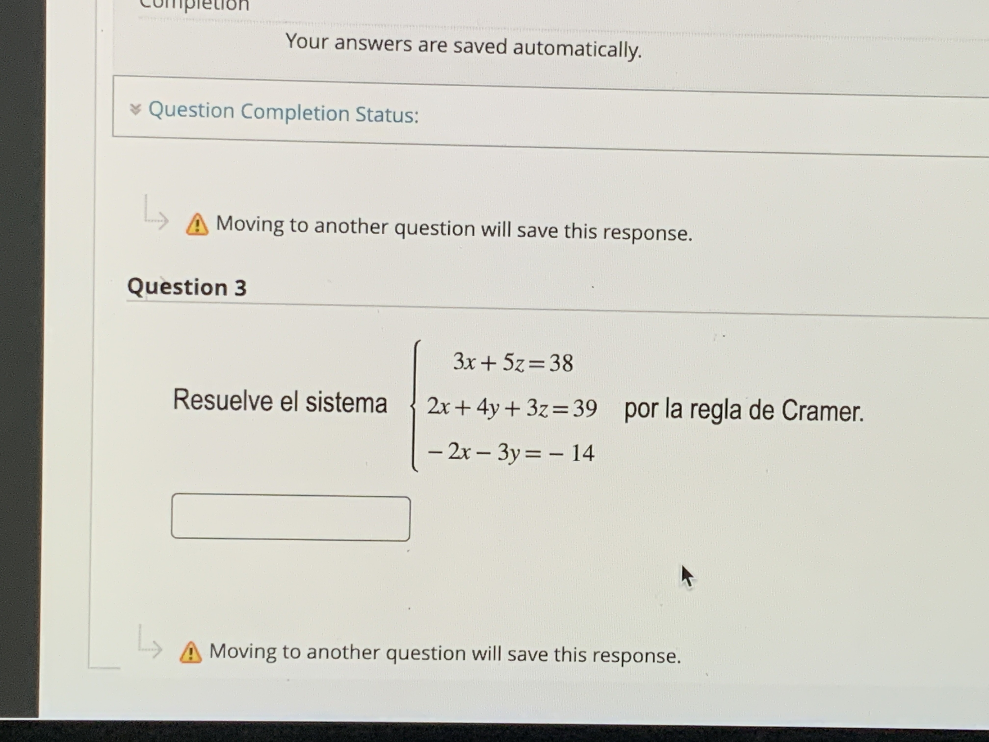 Solved Your answers are saved automatically. Question | Chegg.com