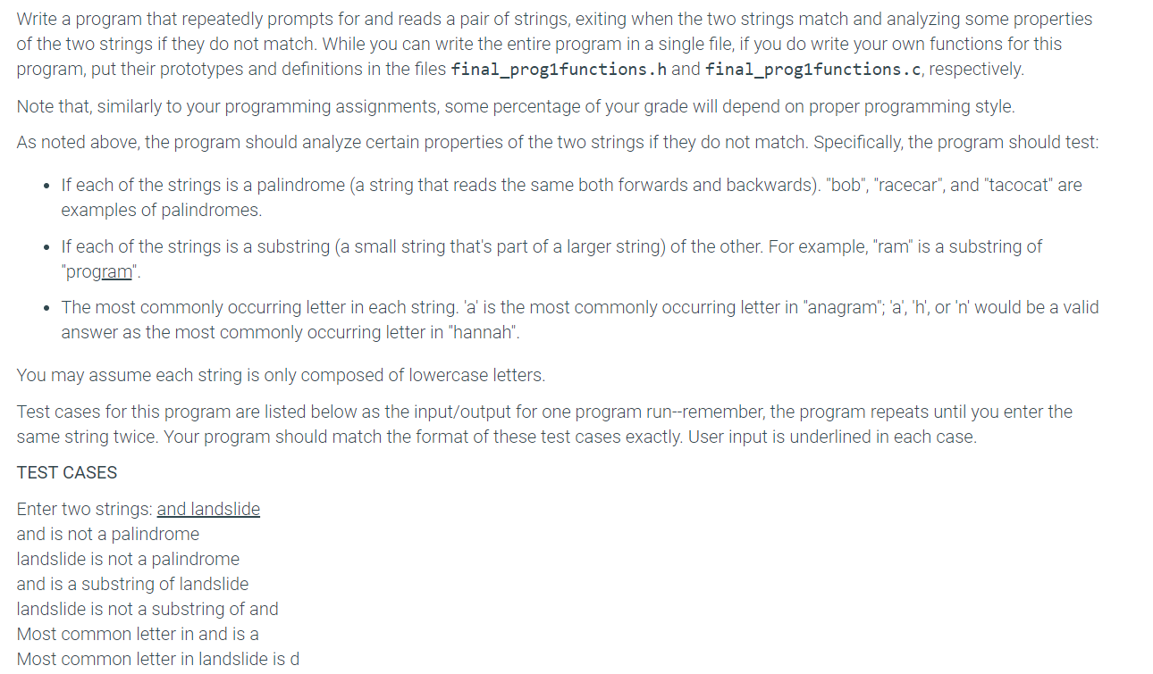 Solved Write a program that repeatedly prompts for and reads | Chegg.com