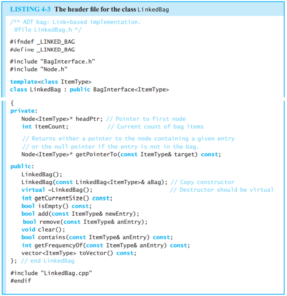 Solved Extend bag ADT by: C++ Add the methods union, | Chegg.com