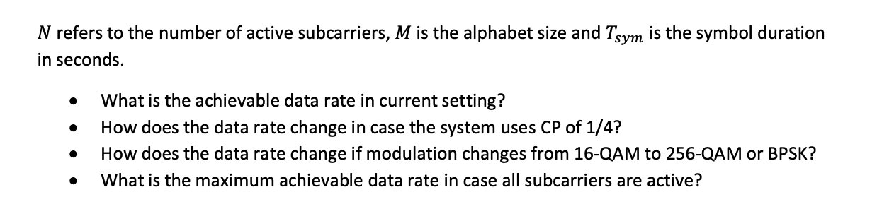 Solved 3 DATA RATE One of the main objectives of every | Chegg.com