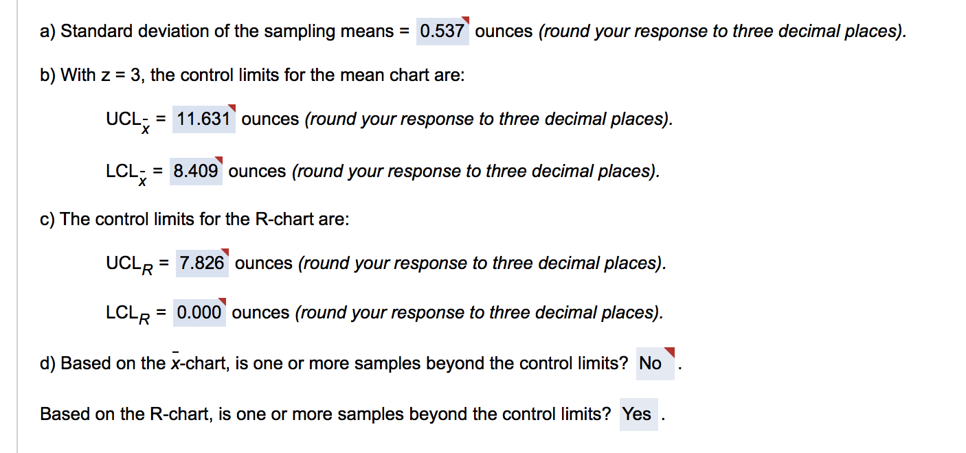Solved A process that is considered to be in control | Chegg.com