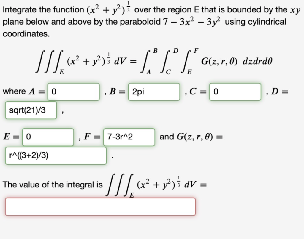 Solved Integrate the function (x² + y2); over the region E | Chegg.com