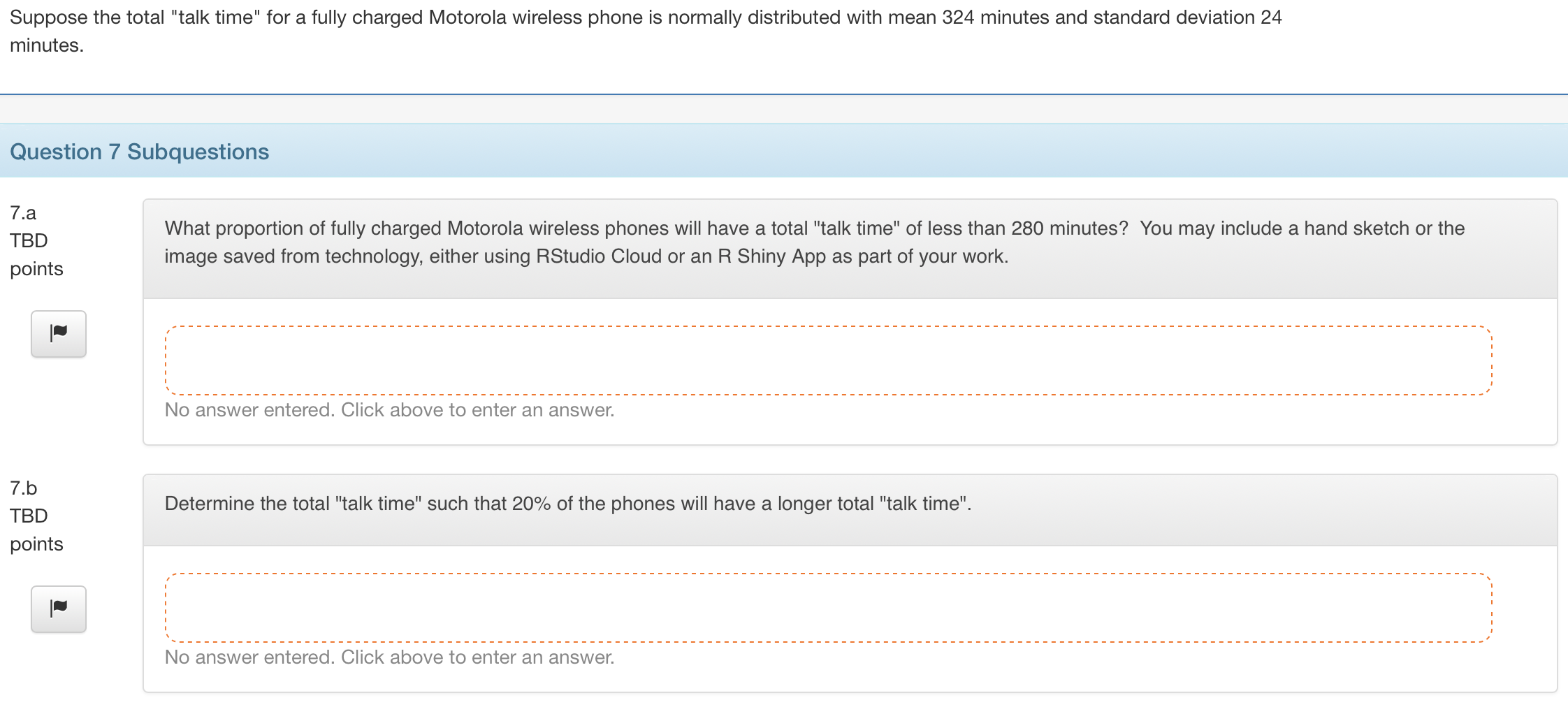 Solved Suppose the total "talk time" for a fully charged | Chegg.com