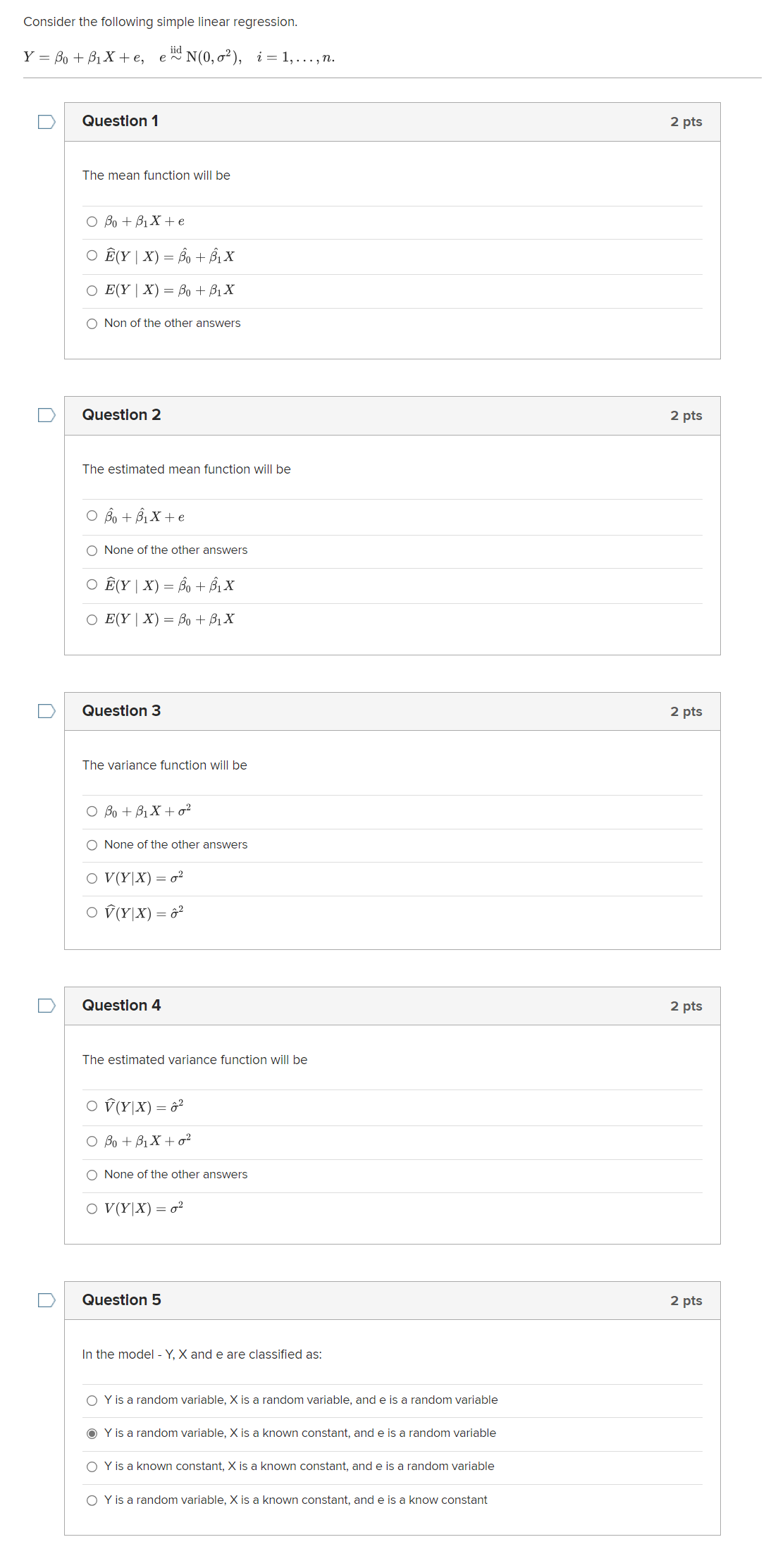 Solved Consider the following simple linear regression. | Chegg.com