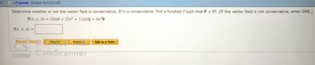 Solved Determine whether or not the vector field is | Chegg.com Solved Determine whether or not the vector field is | Chegg.com