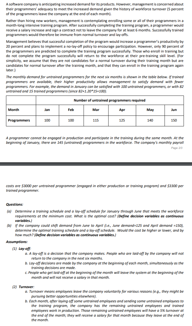 answer these problems by building linear program | Chegg.com