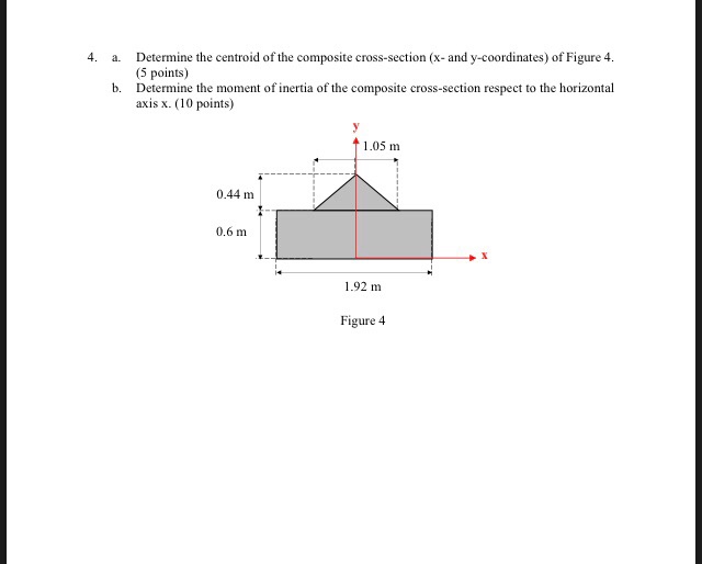 Solved 4. Determine the centroid of the composite | Chegg.com