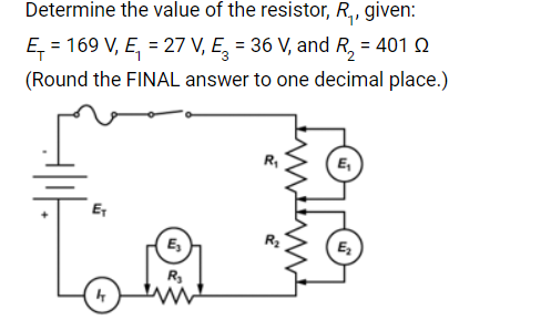 Solved Determine the value of the resistor, R1, | Chegg.com