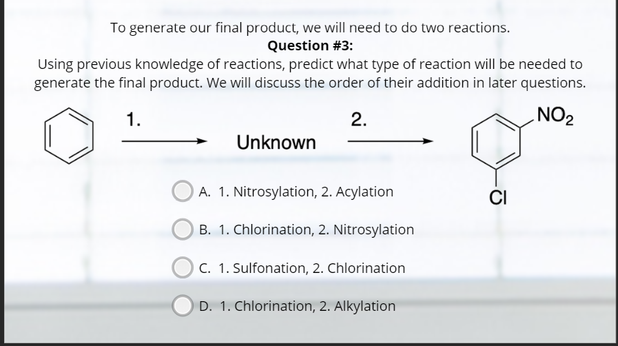 Solved To generate our final product, we will need to do two | Chegg.com