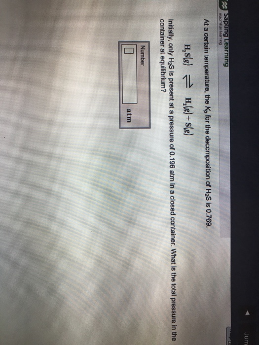 Solved Jum ping Learning At a certain temperature, the Kp | Chegg.com