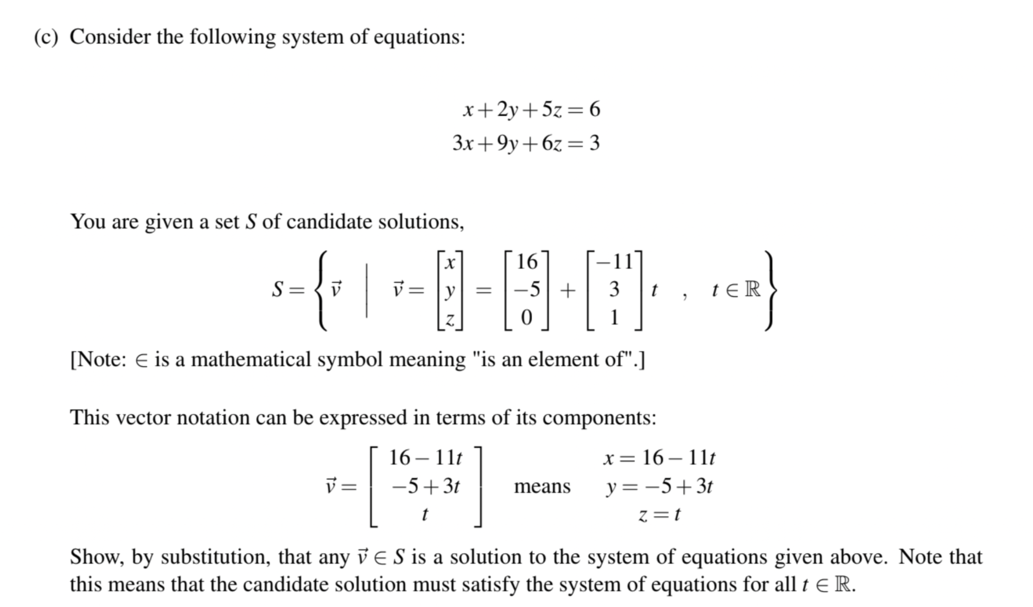 Solved (c) Consider the following system of equations: | Chegg.com