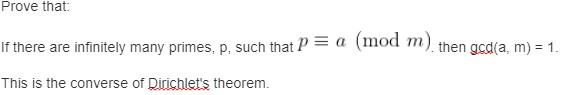 Solved Prove that: If there are infinitely many primes, p, | Chegg.com