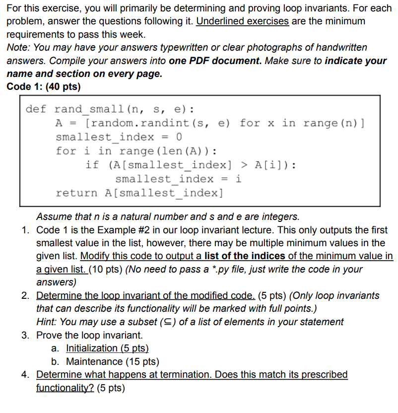 Solved For this exercise, you will primarily be determining | Chegg.com