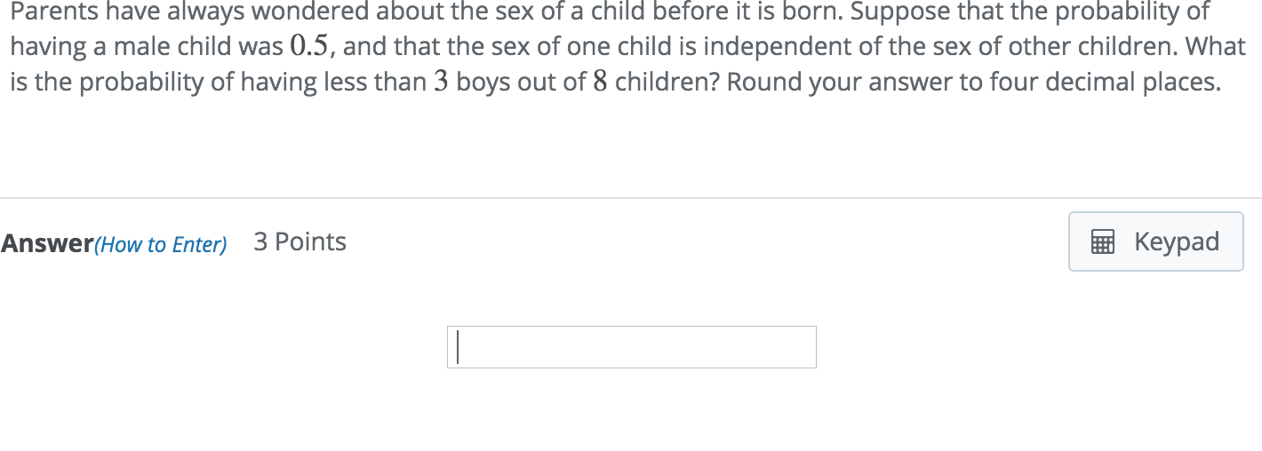 Solved Parents have always wondered about the sex of a child | Chegg.com